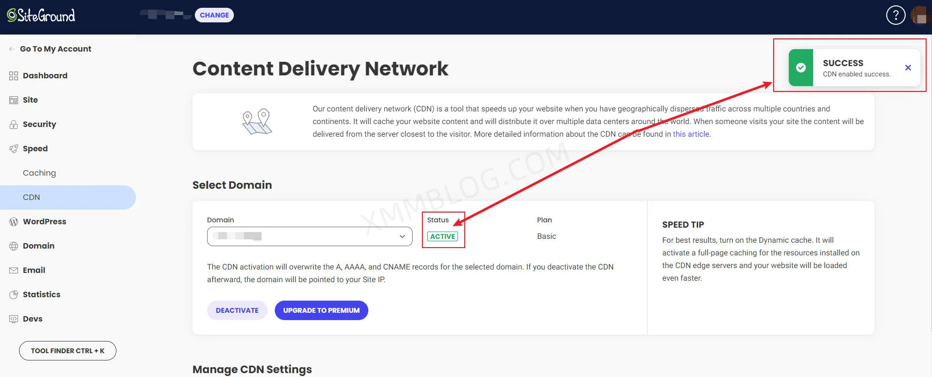 Wordpress教程：如何在SiteGround上开启免费CDN服务 - Xmmblog-Shopify/Wordpress独立站建站教程